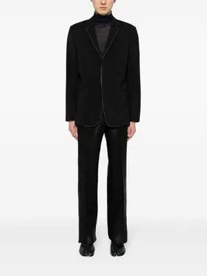 MAISON MARGIELA Herringbone Straight-leg Trousers - Black