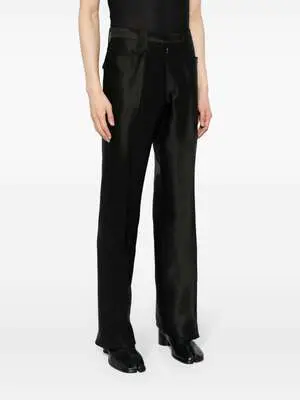 MAISON MARGIELA Herringbone Straight-leg Trousers - Black