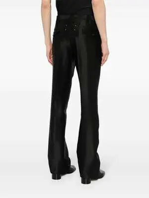 MAISON MARGIELA Herringbone Straight-leg Trousers - Black