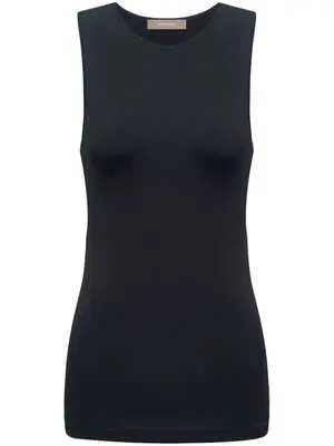 12 STOREEZ Crew-neck Stretch Tank Top - Black