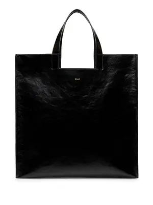 Bally Leather Tote Bag - Black