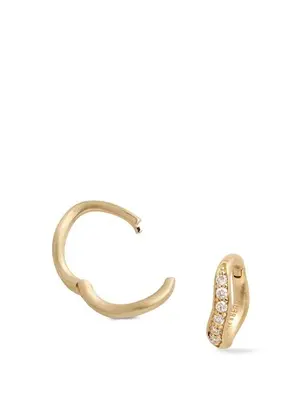 LARK & BERRY 14k Yellow Diamond Dune Hoop Earring - Gold