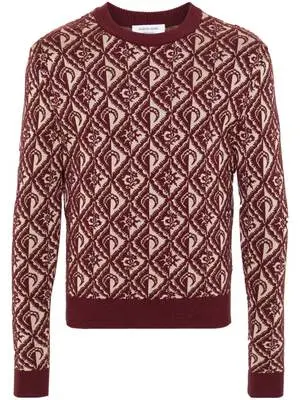 MARINE SERRE Patterned-jacquard Wool-blend Jumper