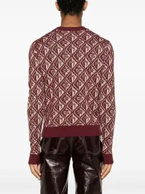 MARINE SERRE Patterned-jacquard Wool-blend Jumper