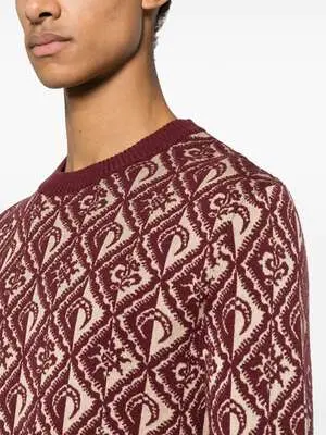 MARINE SERRE Patterned-jacquard Wool-blend Jumper