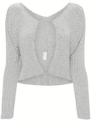 Jacquemus Pralu Lurex Cardigan - Silver