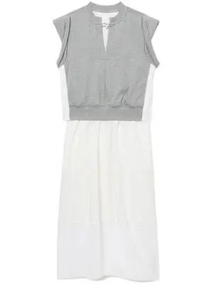 3.1 Phillip Lim Layered Jersey-panel Midi Dress - White