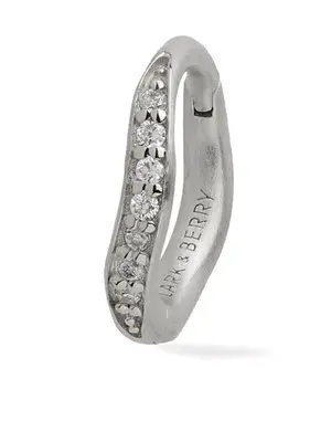 LARK & BERRY Lark & Berry 14k White Gold Diamond Hoop Earring White