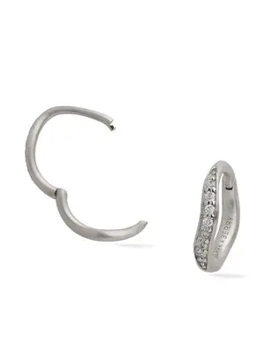 LARK & BERRY 14k Gold Diamond Hoop Earring - White