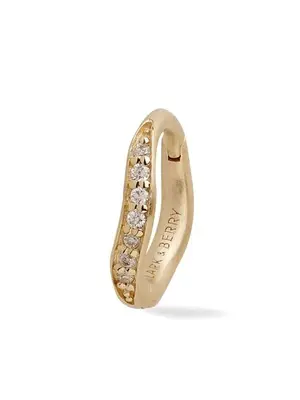 LARK & BERRY 14k Yellow Medium Dune Diamond Hoop Earring - Gold