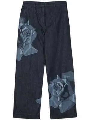 Kenzo Rose Straight-leg Jeans - Blue