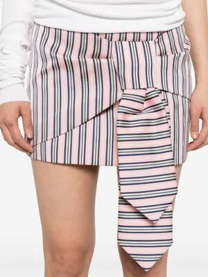 Dsquared2 Tie-knot Striped Mini Skirt