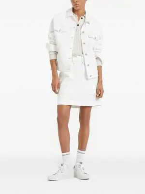 Brunello Cucinelli Monili Chain-embellished Dyed Skirt