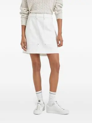 Brunello Cucinelli Monili Chain-embellished Dyed Skirt