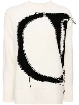 Off-White Maxi Logo Jumper - White
