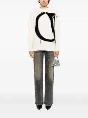 Off-White Maxi Logo Jumper - White