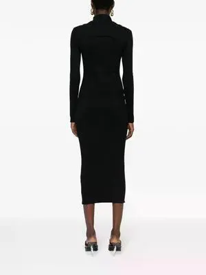 Off-White Off Stamp Rib Round Dress - Black
