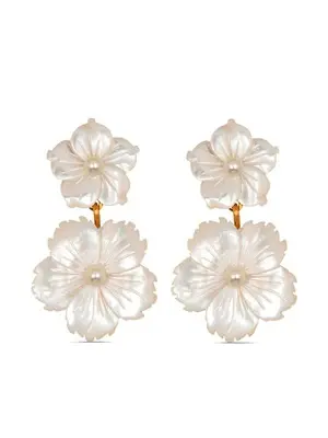 JENNIFER BEHR Tibby Floral Drop Earrings - Neutrals