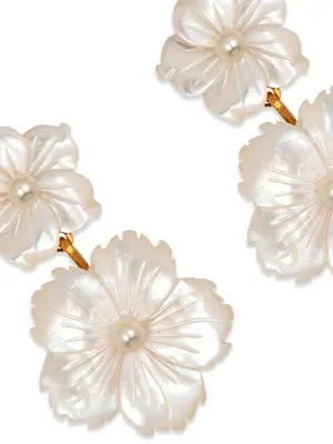 JENNIFER BEHR Tibby Floral Drop Earrings - Neutrals