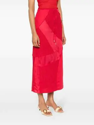 Cult Gaia Patchwork Midi Skirt