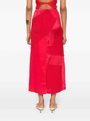 Cult Gaia Patchwork Midi Skirt