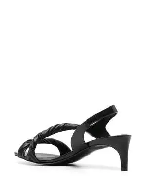 DEL CARLO 60mm Twisted Leather Sandals