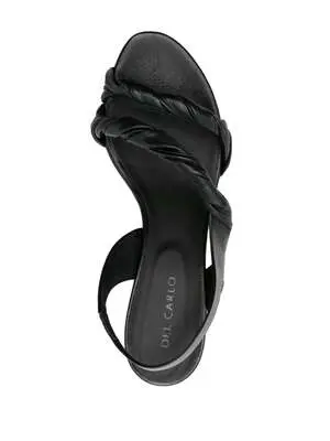 DEL CARLO 60mm Twisted Leather Sandals
