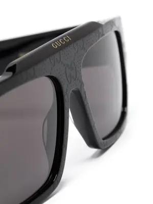 Gucci Gg-monogram Rectangle Sunglasses
