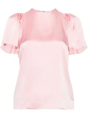 LANVIN Flutter-sleeve Silk Blouse