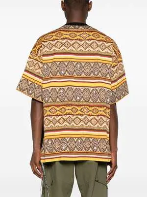MASTERMIND WORLD Logo-patch Striped Cotton T-shirt