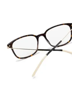 Gucci Square Frame Glasses - Brown