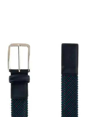 Hogan Interwoven Leather-trimmed Belt
