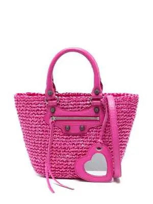 Balenciaga Small Le Cagole Panier Tote Bag - Pink