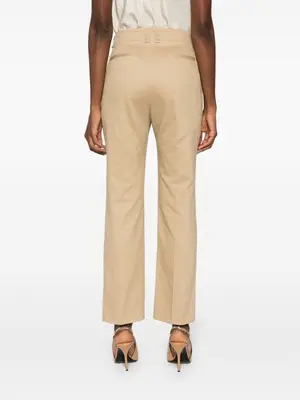 Saint Laurent Straight-leg Cotton Trousers - Neutrals