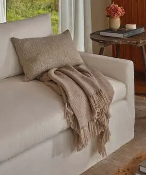 Jenni Kayne Nell Boucle Lumbar Pillow - Tan