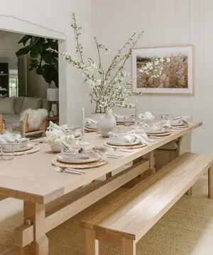 Jenni Kayne Trestle Dining Table - Natural,white,oak