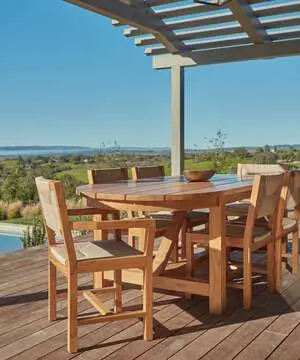 Jenni Kayne Outdoor Montecito Oval Dining Table - Natural