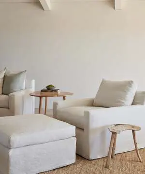 Jenni Kayne Harbor Ottoman - Tan