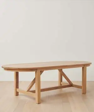 Jenni Kayne Montecito Oval Dining Table - White,oak