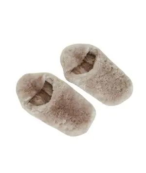 Jenni Kayne Shearling Moroccan Slipper - Smoke