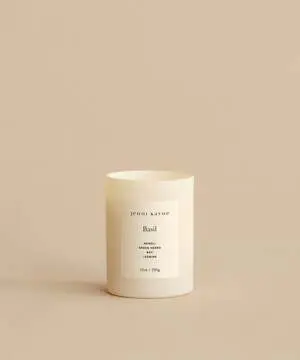 Jenni Kayne Basil Glass Candle - Tan
