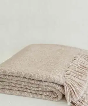 Jenni Kayne Large Alpaca Basketweave Throw Pillow - Oatmeal