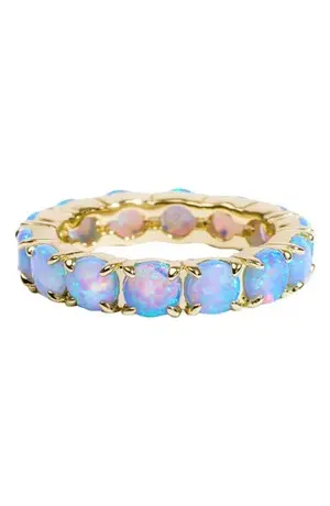 Melinda Maria Grand Heiress Statement Ring - Blue Opal/gold