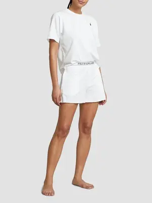Polo Ralph Lauren Club Terry 2-piece T-shirt & Shorts Set - White Cloud