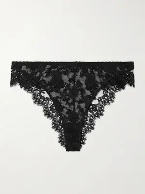 Dolce & Gabbana Scalloped Lace Briefs - Black