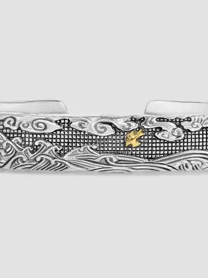 David Yurman Waves Cuff Bracelet In Sterling