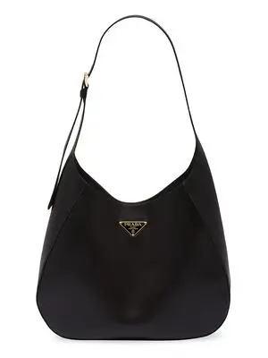Prada Prada Leather Shoulder Bag - Black
