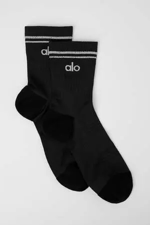 Alo Yoga Half-crew Performance Socks - Black