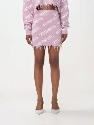 Vetements Logo Knit Mini Skirt