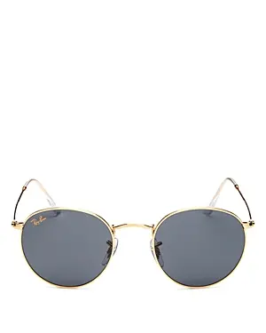 Ray-ban Icons Round Sunglasses, 50mm Shiny Legend Gold